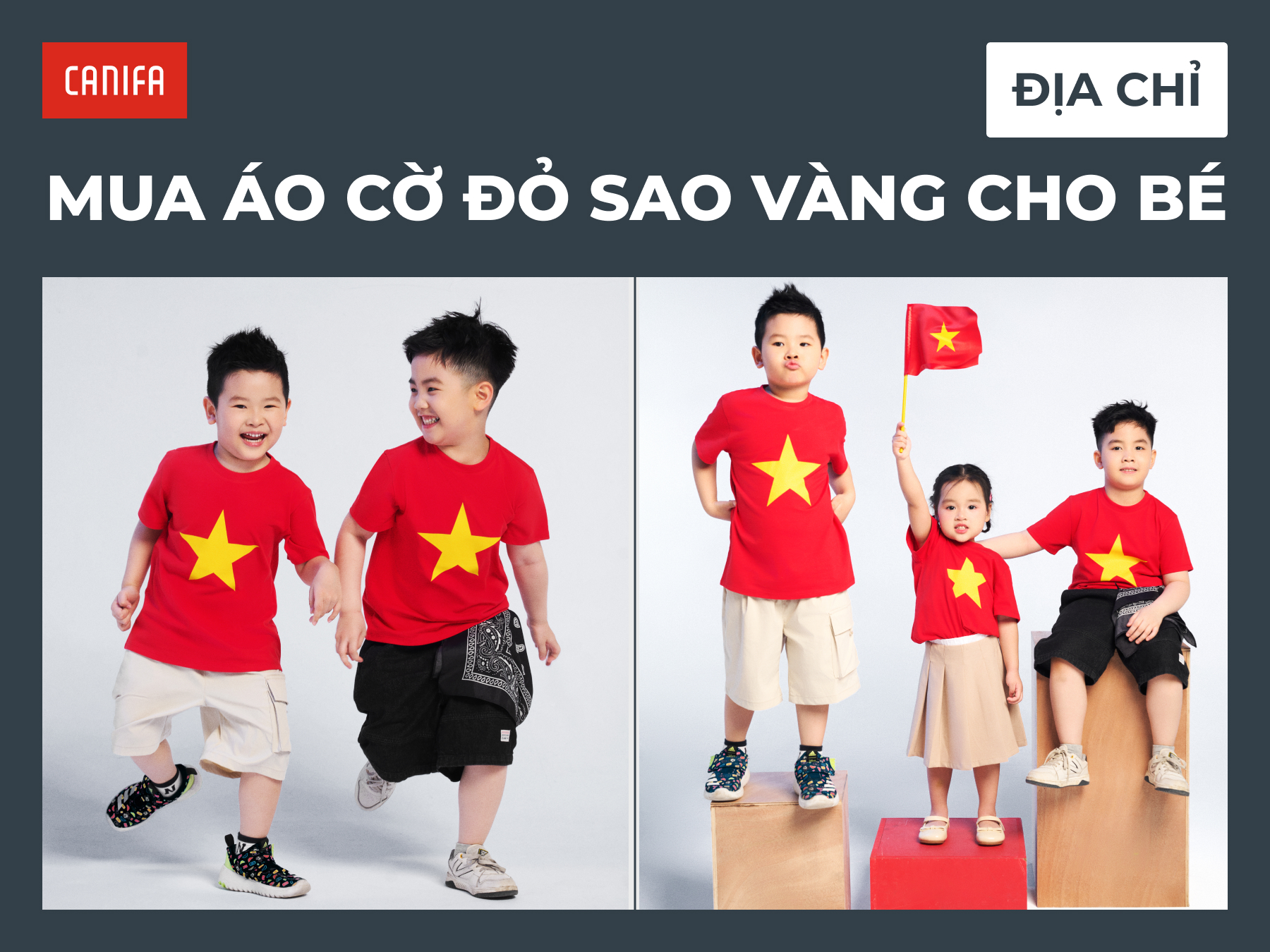 Gợi ý địa chỉ mua áo cờ đỏ sao vàng cho bé uy tín nhất dịp 2/9